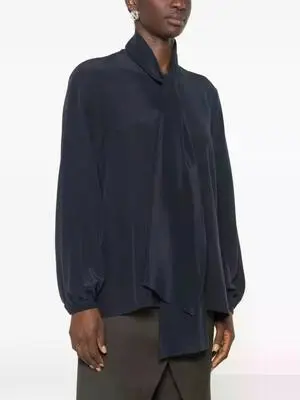Marella Pussy-bow Silk Shirt