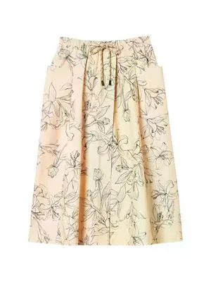 TWINSET Midi Bull Skirt With Floral Print