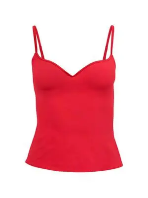 FLEUR DU MAL Built-in Bra Tank Top - Red