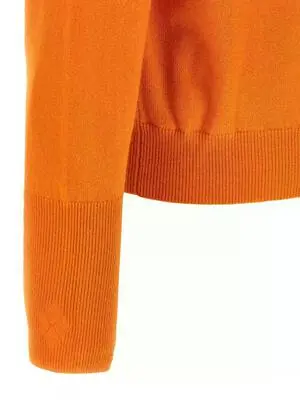 BALLANTYNE Cashmere Diamond Intarsia Crew Neck Sweater - Orange
