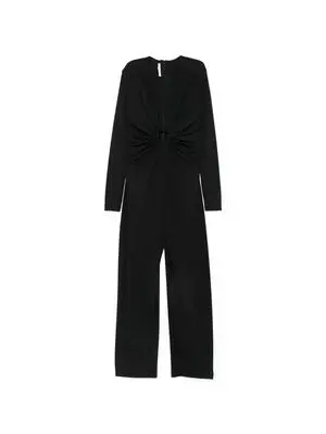 Imperial Cut-out Gathered Jumpsuit - Black