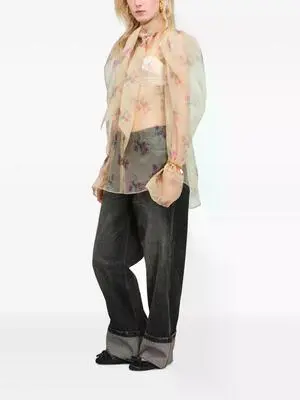 Marc Jacobs Floral Organza Puff Blouse