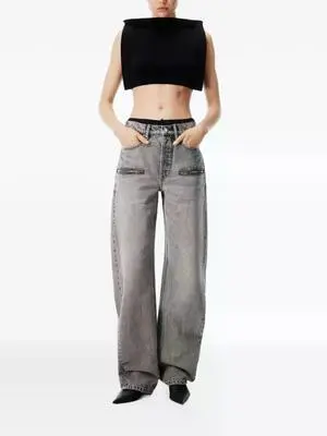 Alexander Wang Silk Brief Float Jeans - Grey
