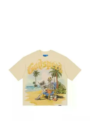 GODSPEED Skeleton Beach Ii Graphic-print T-shirt - Neutrals