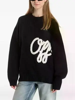 Off-White Embroidered Script-logo Sweater