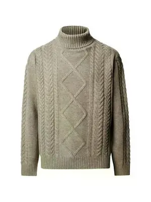 HACKETT LONDON Argyle Cable-knit Sweater - Green