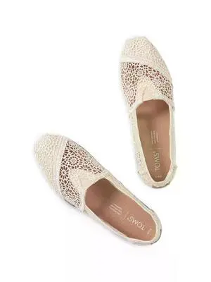 Toms Lace-crochet Slip-on Flats
