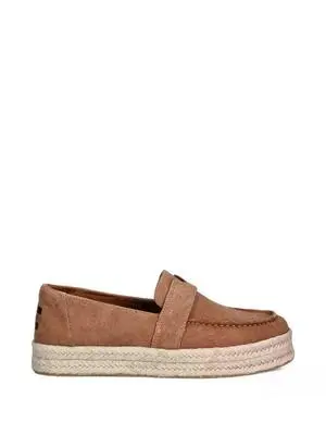 Toms Blakely Suede Platform Espadrilles - Brown