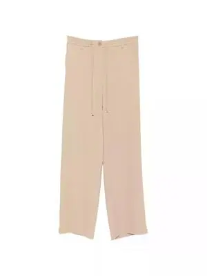 Imperial Drawstring Wide-leg Trousers - Neutrals