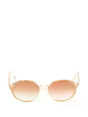 Emilio Pucci Crystal-embellished Oval-frame Sunglasses