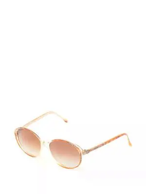 Emilio Pucci Crystal-embellished Oval-frame Sunglasses