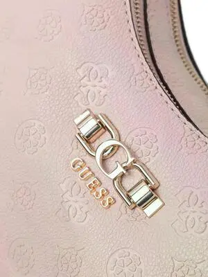 Guess Monogram Debossed Logo Plaque Tote Bag