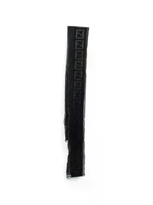 Fendi Ff Monogram Sheer Scarf - Black