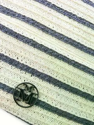 MAISON MICHEL Ugo Striped Straw Beanie Hat