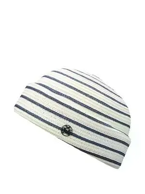 MAISON MICHEL Ugo Striped Straw Beanie Hat - Neutrals