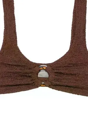 Hunza G Julia Crinkle-effect Ring-detail Bikini