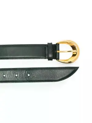 FERRAGAMO 1980s Crescent Buckle Belt - Green