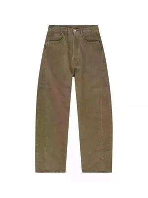 SSSTEIN Barrel-leg Seam-detail Jeans - Green