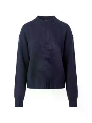 Pinko Ribbed-knit High-neck Sweater - Blue