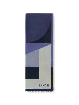 LANCEL Geometric Jacquard Scarf - Blue
