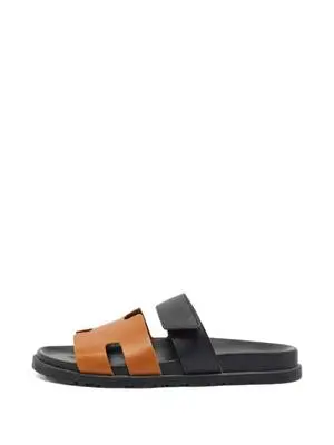 Hermès Chypre Touch-strap Sandals - Brown