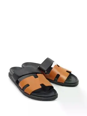 Hermès Chypre Touch-strap Sandals - Brown