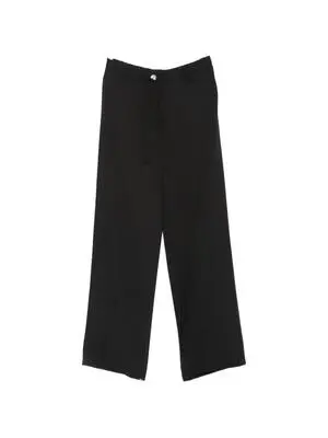 Imperial Drawstring Wide-leg Trousers - Black