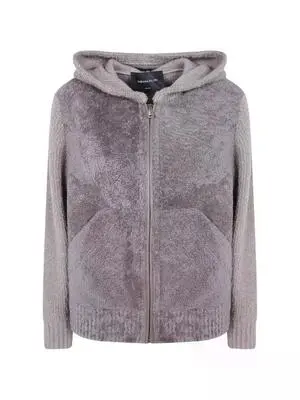 Fabiana Filippi Shearling Textured Bouclé Knit Hooded Jacket