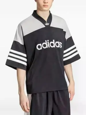 Adidas Mesh-panelled Logo-print T-shirt
