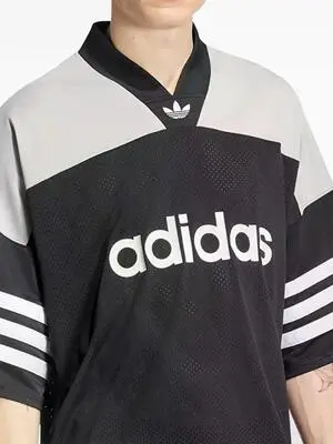 Adidas Mesh-panelled Logo-print T-shirt