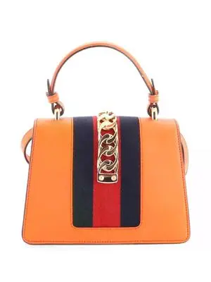 Gucci Sylvie Top Handle Bag Leather Mini Satchel