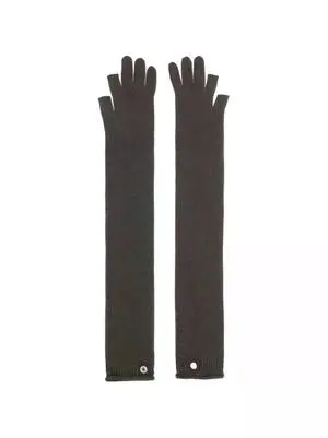 Rick Owens Fine-knit Long Gloves - Grey