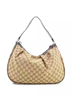 Gucci Sukey Gg Canvas With Leather Medium Hobo Bag - Brown