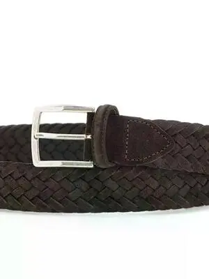 ATHISON Mountain Woven Suede Belt - Brown
