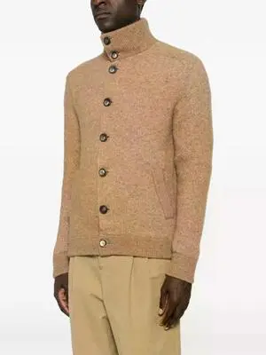 Herno Button-fastening High-neck Cardigan