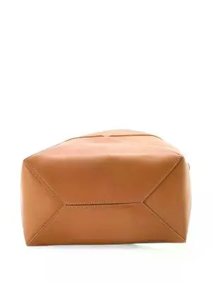 Loewe Puzzle Fold Leather Medium Tote Bag - Brown