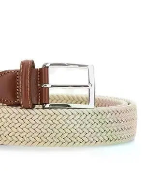 ATHISON Summer Woven Buckle Belt