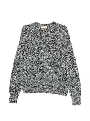 Plan C Muliné Crew-neck Sweater - Blue