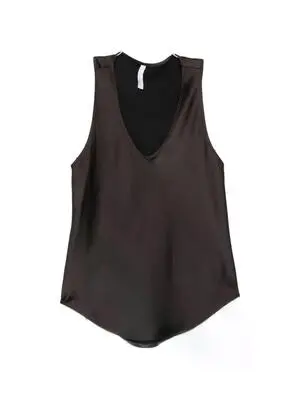Imperial Satin-finish Scoop-neck Tank Top - Brown