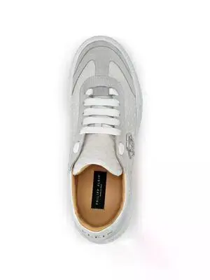 Philipp Plein Python Leather Suede-trim Sneakers