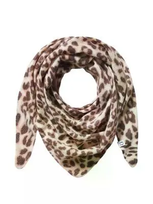 HIMALAYA CLOTHING Leopard-print Triangular Scarf - Neutrals