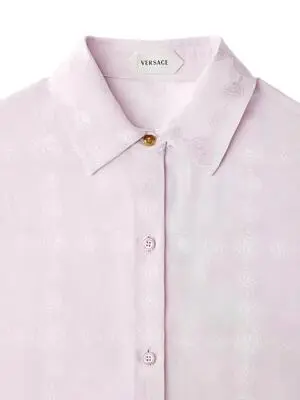 Versace Jacquard Silk Crêpe Satin Shirt