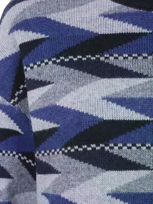 Emporio Armani Geometric-pattern Wool Sweater