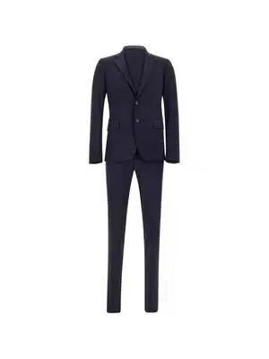 Brian Dales Single-breasted Slim-fit Suit - Blue
