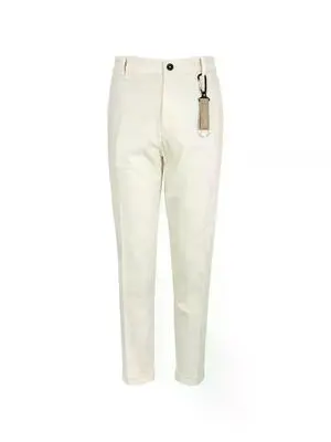 MANUEL RITZ Logo-detail Turn-up Trousers - Neutrals