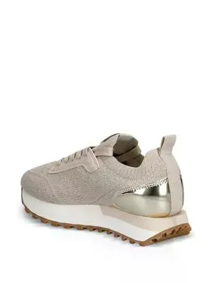Liu Jo Glitter-effect Metallic-panel Sneakers