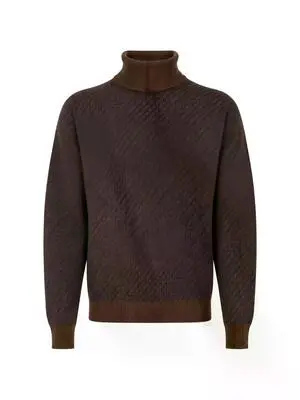 MANUEL RITZ Geometric-pattern Roll-neck Sweater
