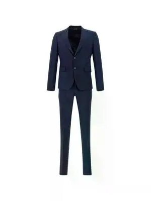 Brian Dales Slim-fit Single-breasted Suit - Blue