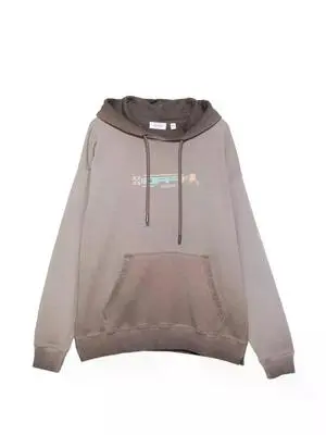 Off-White Arrows-print Cotton Hoodie - Brown
