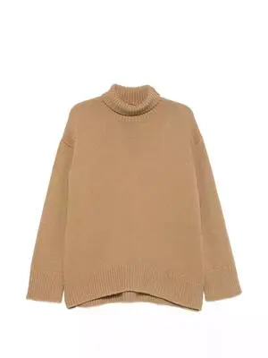 Plan C Roll-neck Drop-shoulder Sweater